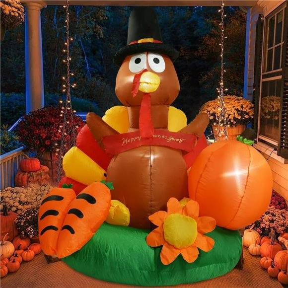 Holiday | 62ft Thanksgiving Inflatables Turkey Clearance Lighted ...